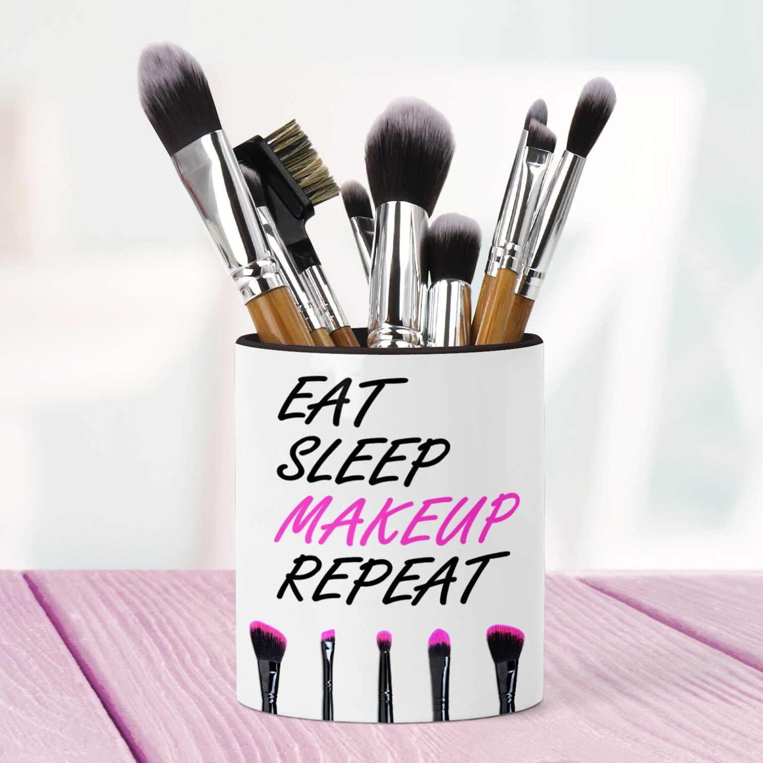 Eat Sleep Makeup Repeat Brush Holder - Clever Creations
