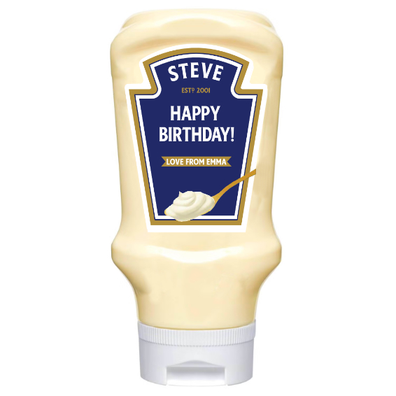 Personalised Mayonnaise Bottle Labels - Clever Creations