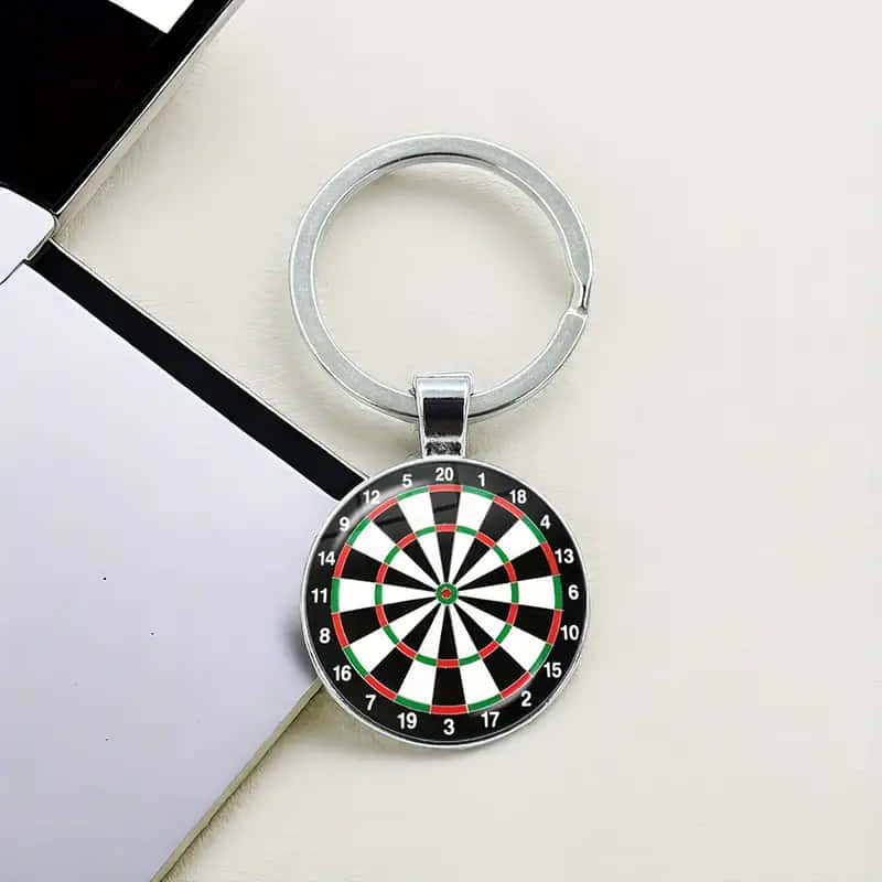 Dartboard Keyring - Darts Gift